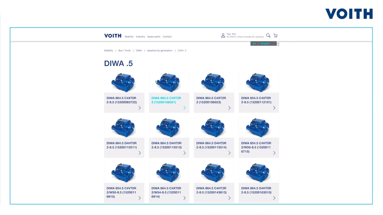 The Voith Turbo Webshop | Voith