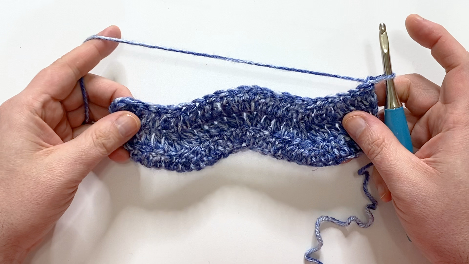 Double Crochet Ripple Pattern Easy Double Crochet Blanket Pattern