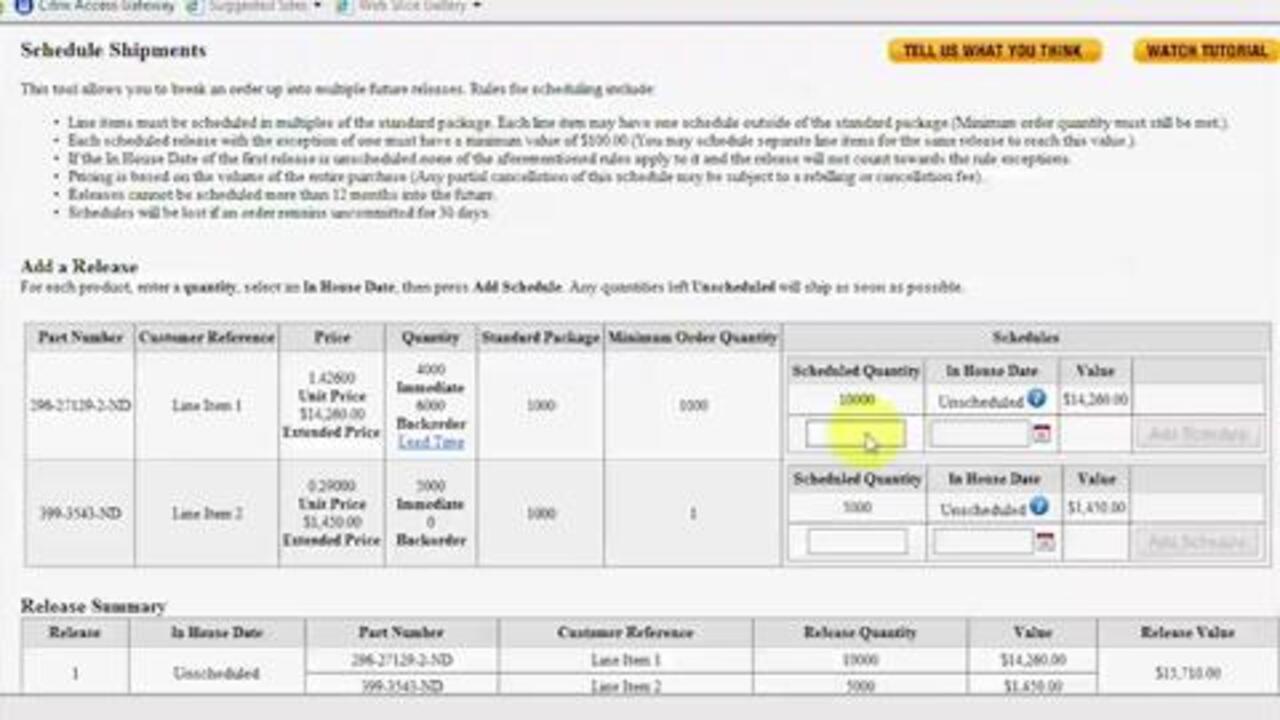DigiKey's Scheduled Shipment Tool Tutorial | DigiKey