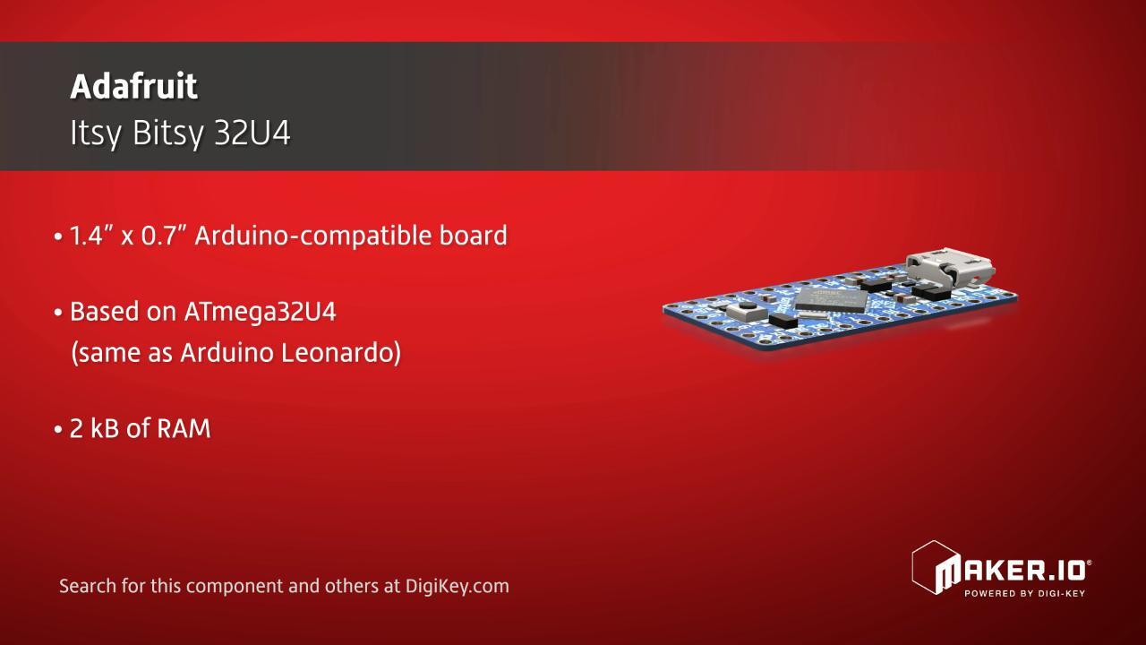 Itsy Bitsy Series Embedded Platforms - Adafruit | DigiKey