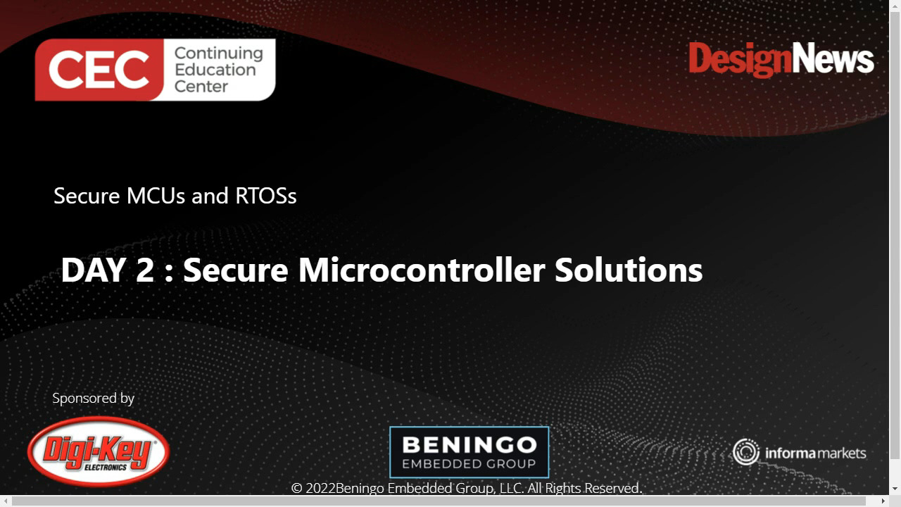 Secure MCUs and RTOSs – Day 2 | DigiKey