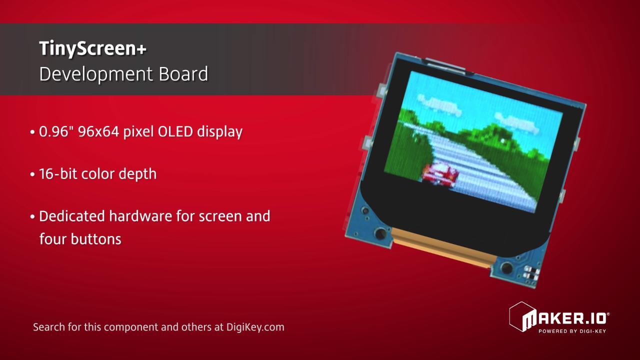 TinyScreen+ Processor Board - TinyCircuits | DigiKey