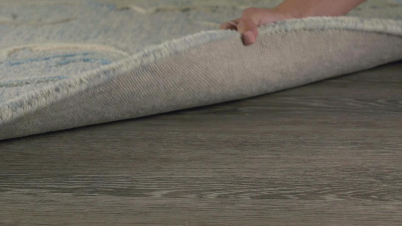 LR Home Rory Traditional Baby Blue 7 ft. x 9 ft. Mirroring Floral Bloom ...