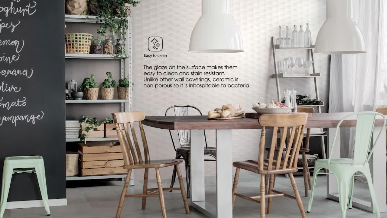 Corso Italia Gemma White 3D 12 in. x 22 in. Ceramic Wall Corso Italia Gemma White 3D 12 in. x 22 in. Ceramic Wall