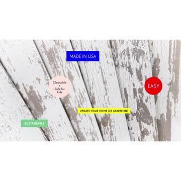 Timeline Wood 11/32 in. x 5.5 in. x 47.5 in. Distressed White Wood ...