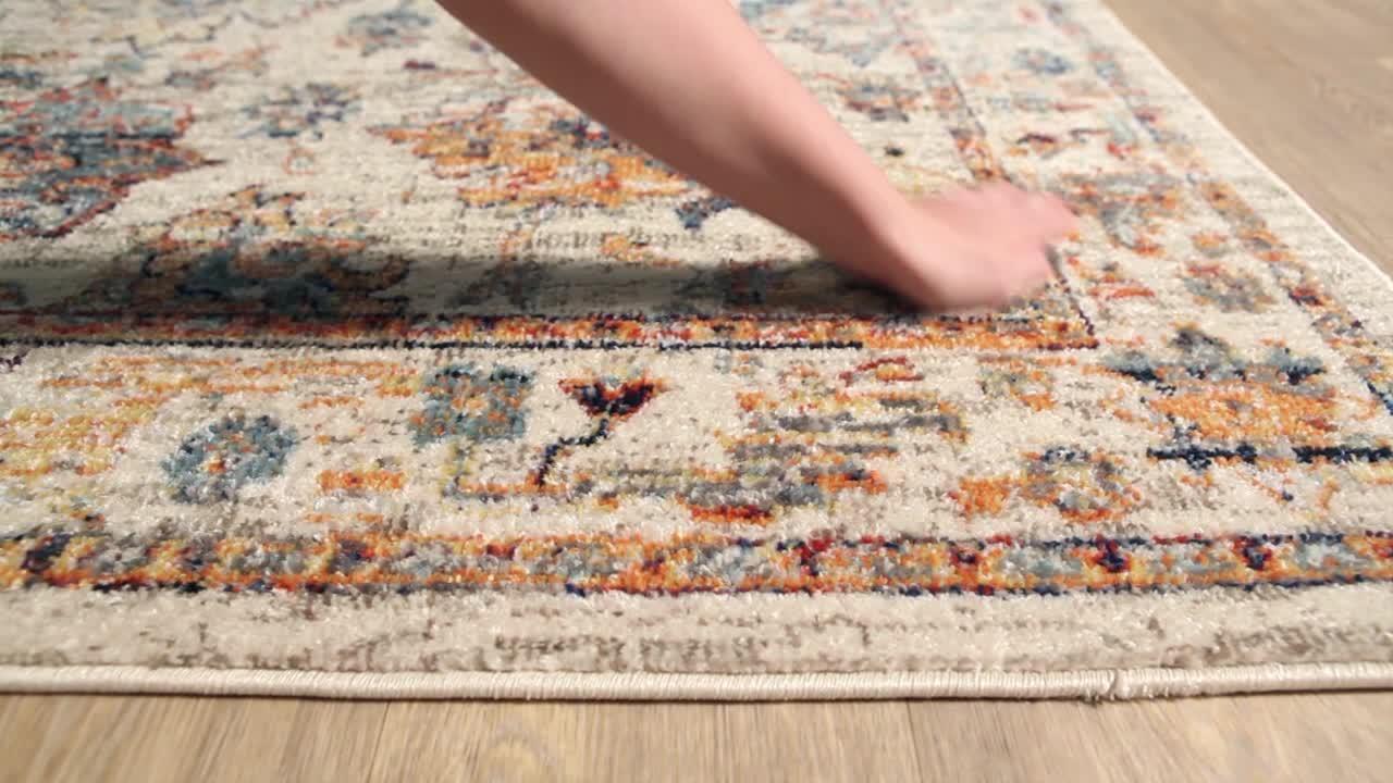 Artistic Weavers Emira Ivory 7 ft. 10 in. x 10 ft. 3 in. Tibetan Area ...