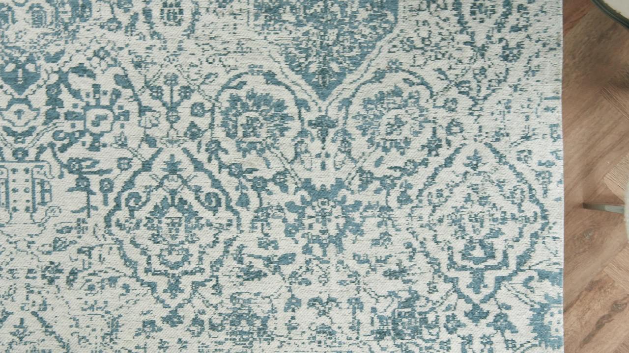 Nourison Damask Blue 2 ft. x 8 ft. Oriental Vintage Kitchen Runner Area ...