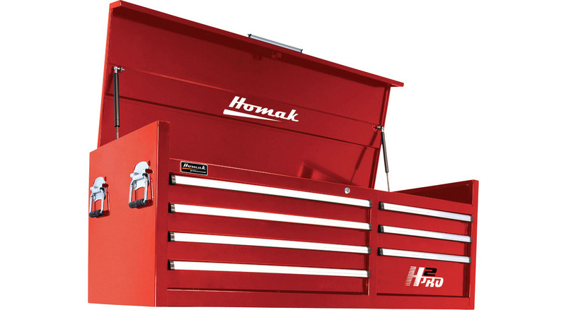 Homak H2PRO 56in. 7-Drawer Top Tool Chest — 55 3/4in.W x 21 3/4in.D x ...