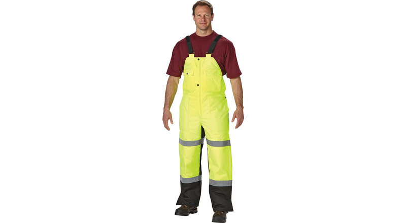 Utility Pro Wear High-Visibility Insulated Bib Overall — Lime/Black ...