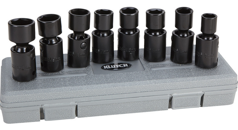 Klutch Universal Joint Impact Socket Set — 8-Pc, 1/2In. Drive, Metric | Northern Tool