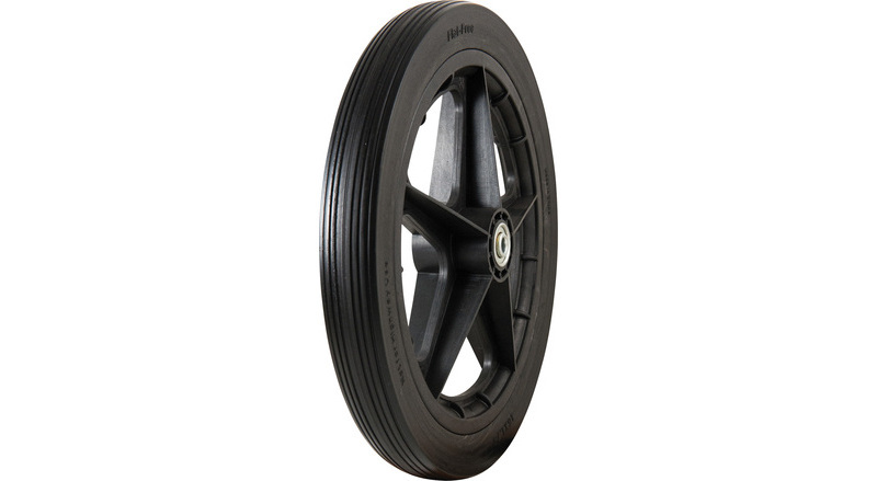 Marathon Tires Flat-Free Tire on Plastic Spoke Rim, 1/2in. Bore, 16 x 1 ...