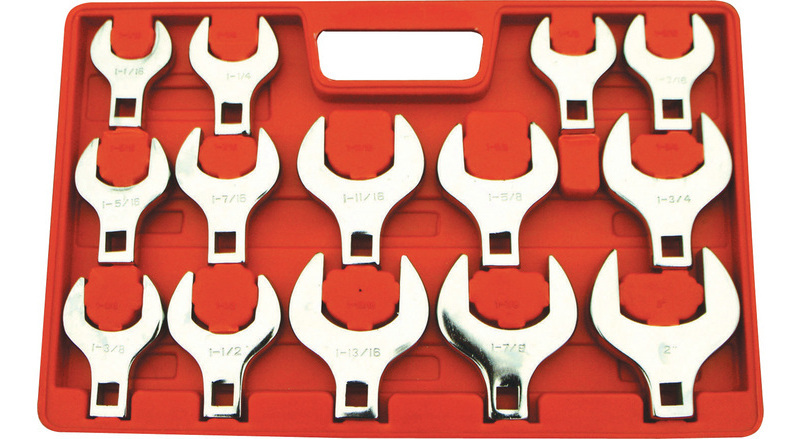 Grip Tools JUMBO Crowfoot Wrenches — 1/2in. Drive, 14-Pc. Set ...