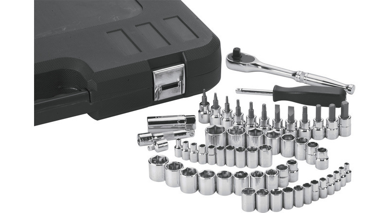 Klutch Mechanic's Socket Set — 57-Pc., 1/4in. & 3/8in. Drive, SAE ...