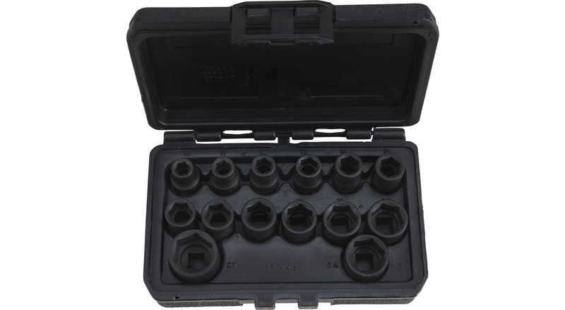 Klutch Chrome Moly 1/2in.-Drive Impact Socket Set, 14-Pc., Metric ...