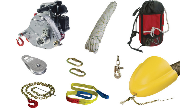 Portable Winch Gas-Powered Capstan Winch Forestry Kit, 2,200-Lb ...