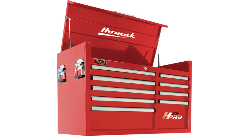 Homak H2PRO 41in. 9-Drawer Top Tool Chest, 41 1/8in.W x 21 3/4in.D x 24 ...