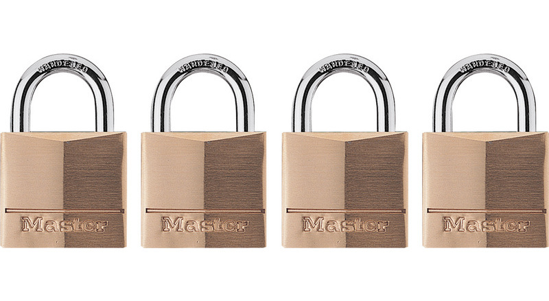 Master Lock Brass Padlocks, 4-Pk, Keyed Alike, Model# 140Q | Northern Tool