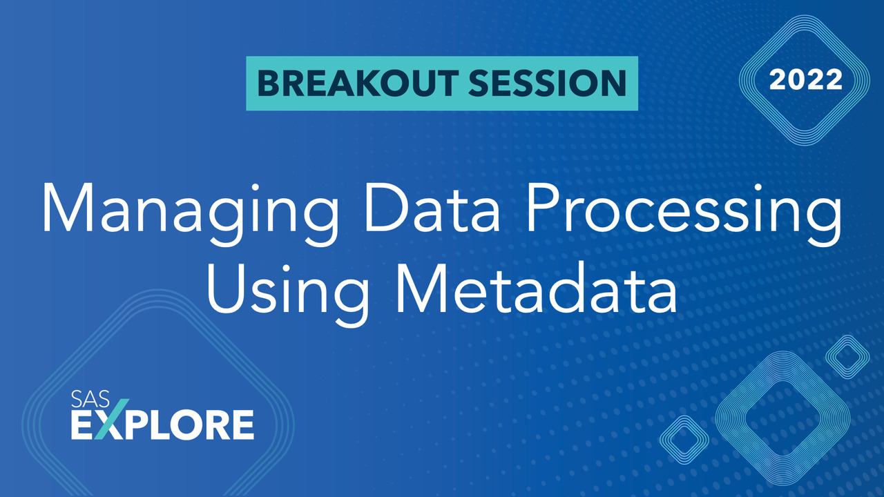 Managing Data Processing for CDC Surveillance Projects Using Metadata - SAS Support Communities