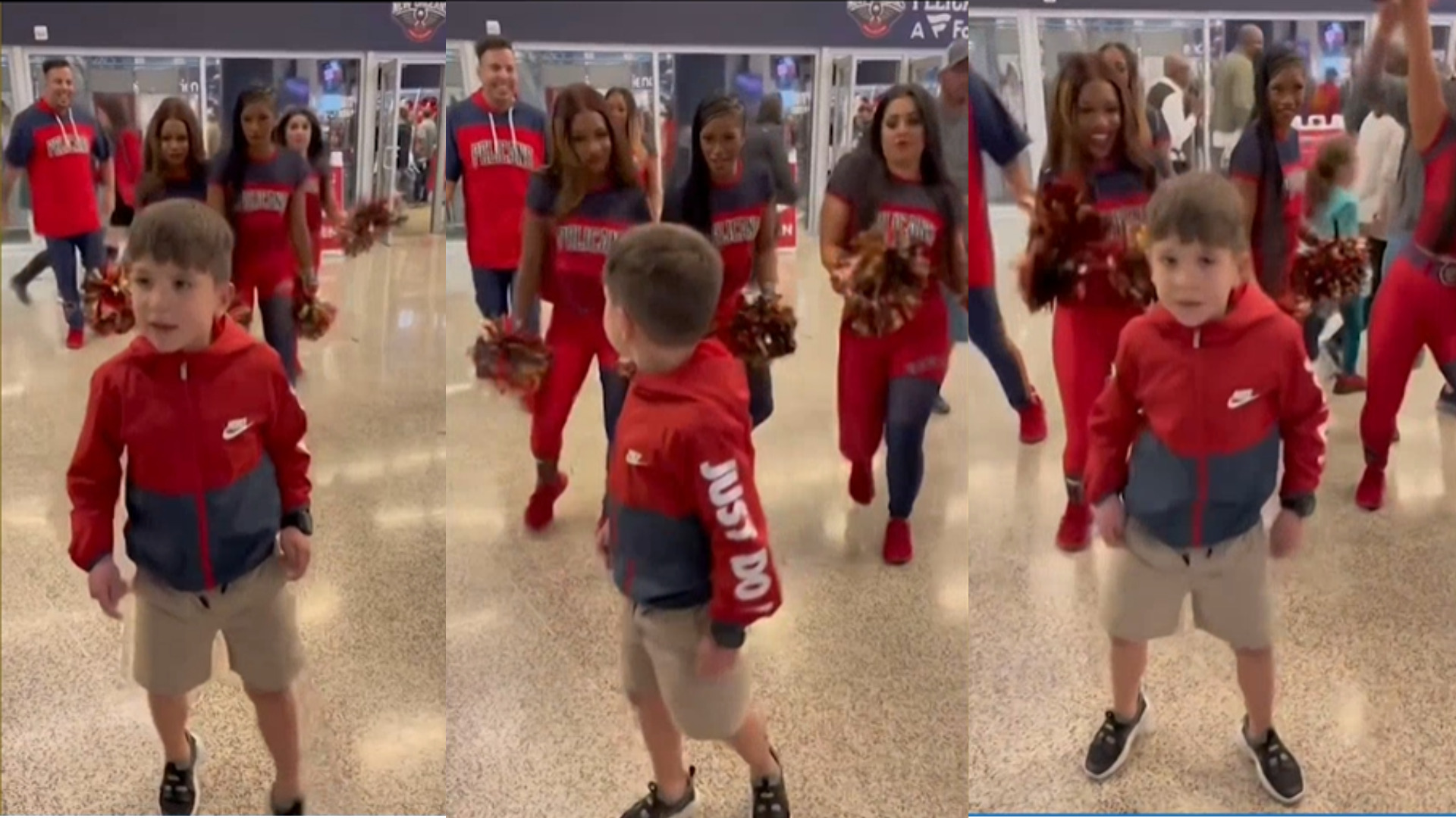 This kid’s fly dance moves capture the attention of cheerleaders ...