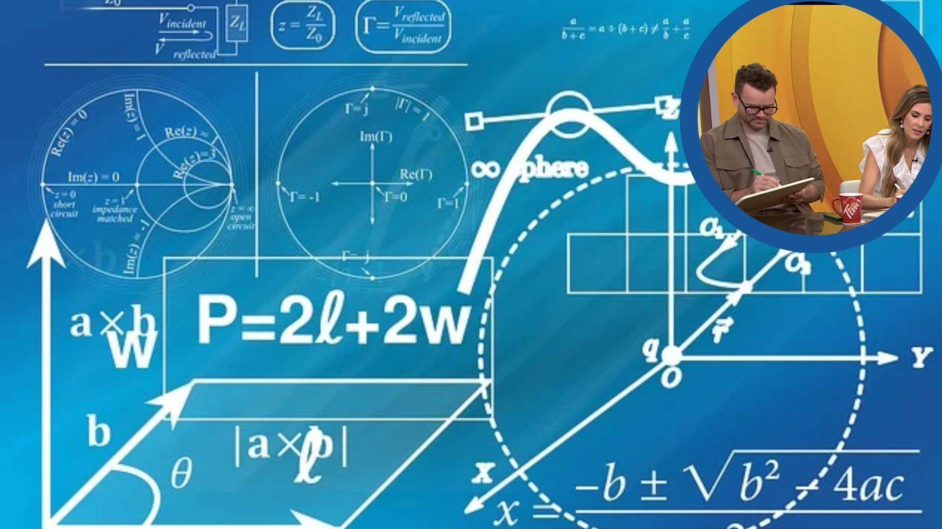 Our hosts compete in a (very intense) game of Mathematic Meltdown ...