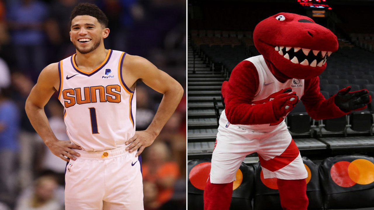 The fiery feud between Devin Booker and Toronto’s Raptor mascot ...