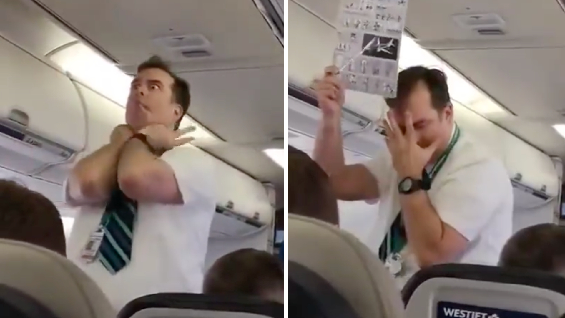 Best flight attendant ever goes viral for safety demonstration – Breakfast Television