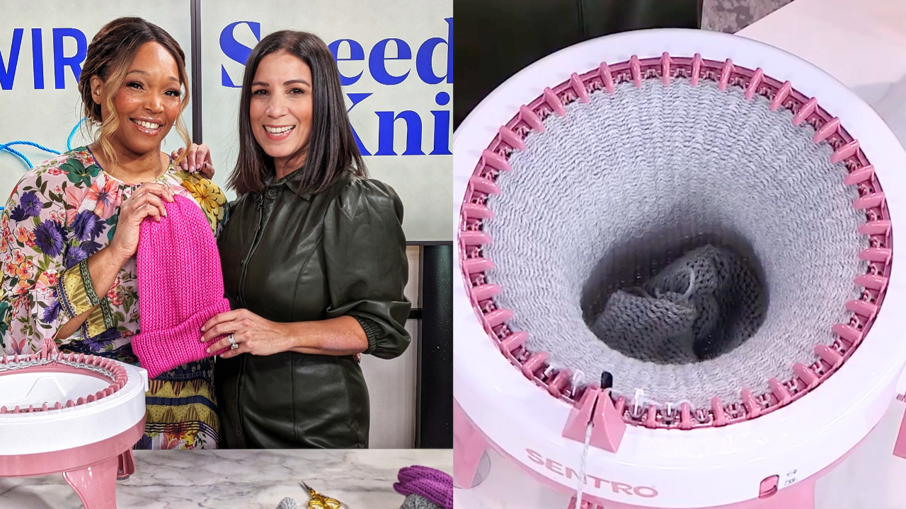 Make a hat in 10 minutes with this viral knitting machine - Video ...