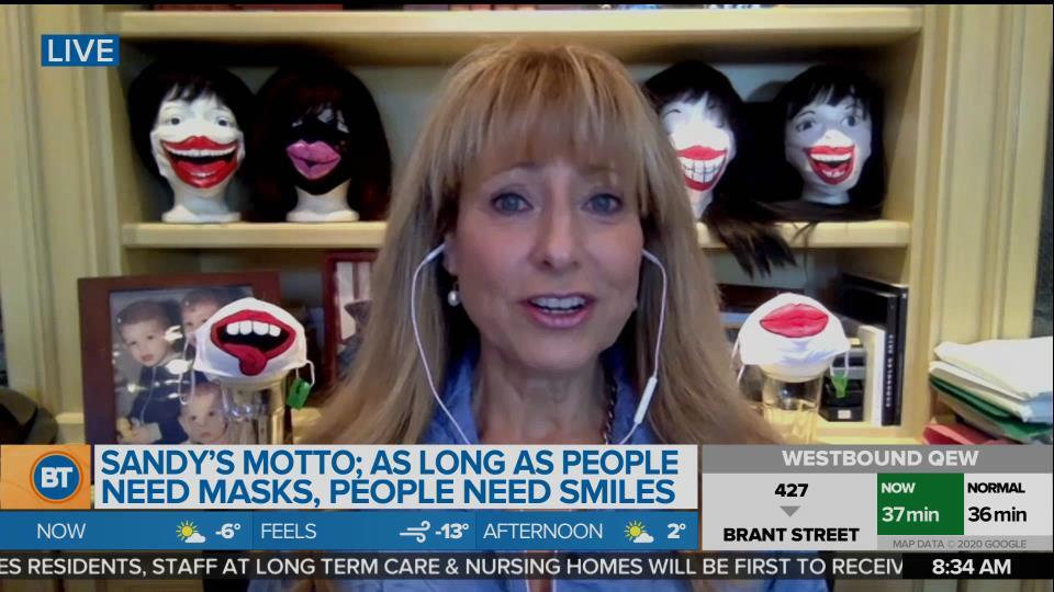 Sandy Gordon creates smiling masks for charity – Breakfast Television