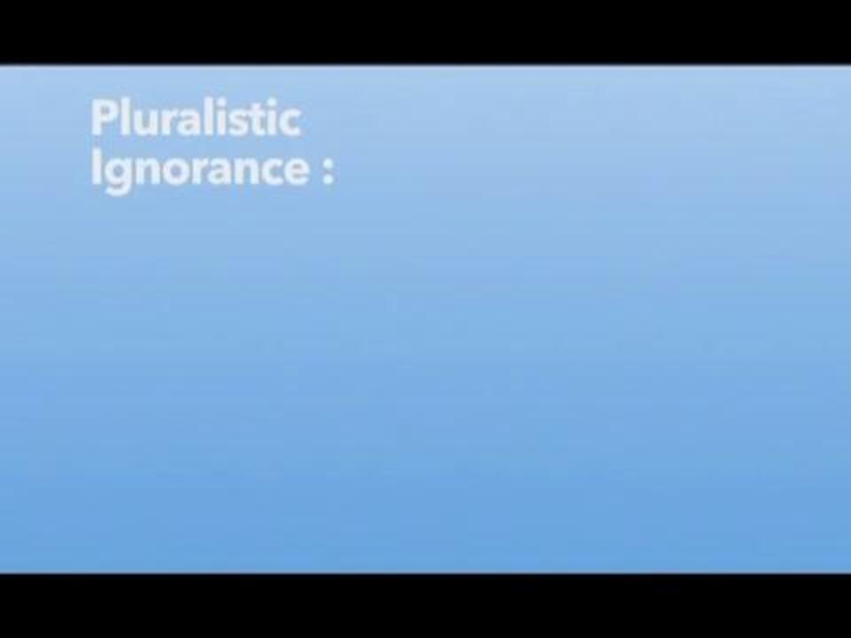 Pluralistic Ignorance Bystander Effect