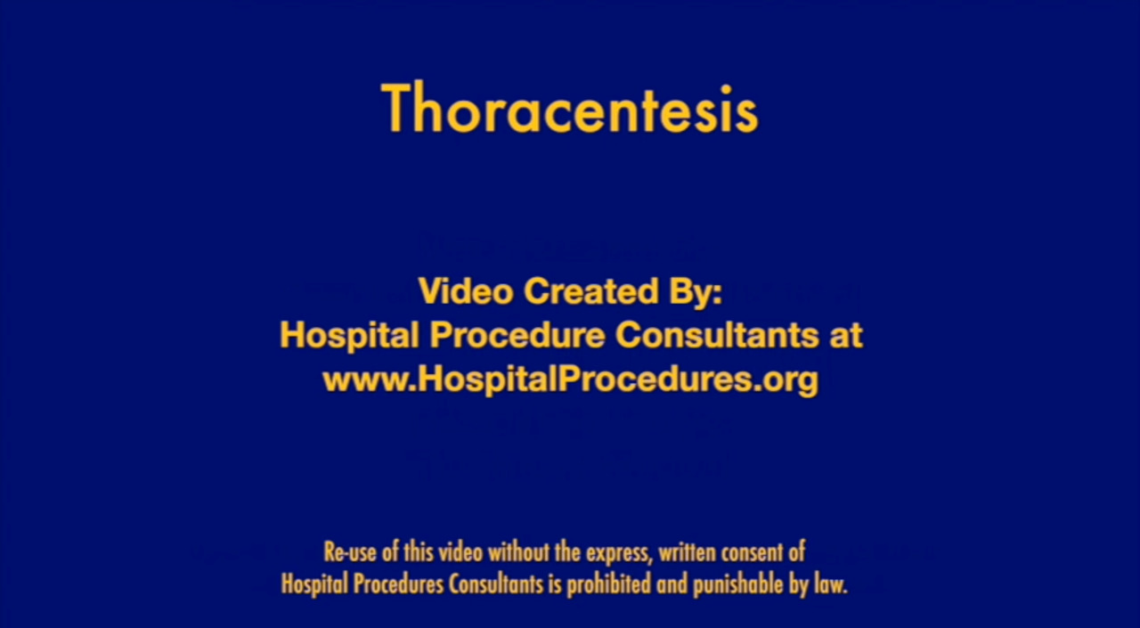 Comment effectuer une thoracentèse - Pneumologie - Édition ...
