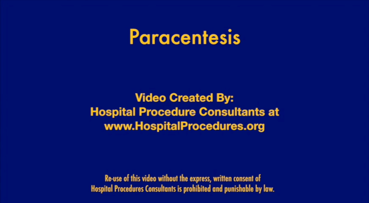 How To Do Paracentesis - Gastroenterology - MSD Manual Professional Edition