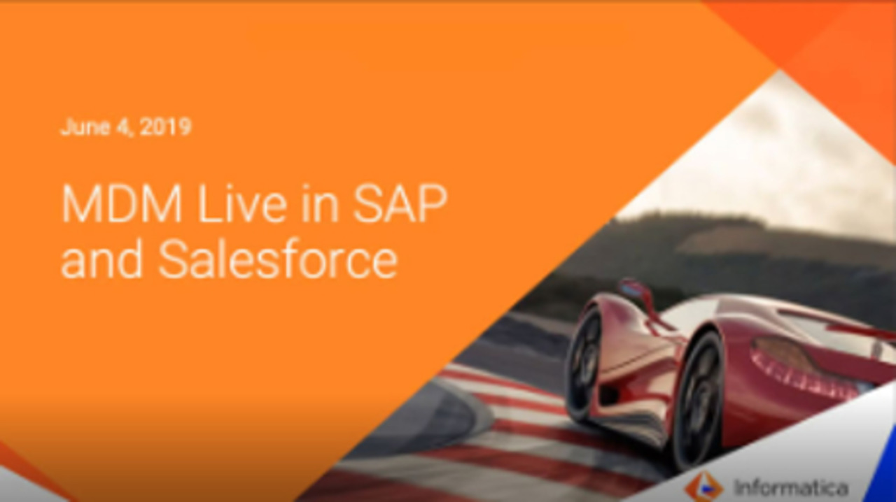 Informatica MDM Live in SAP and Salesforce - Informatica Videos ...