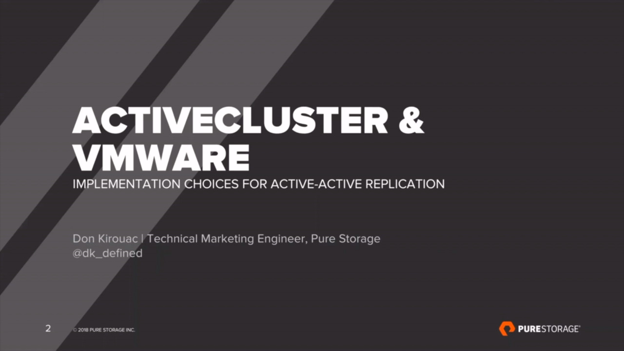 Active-Active Stretched Cluster for VMware Environments | Pure Storage