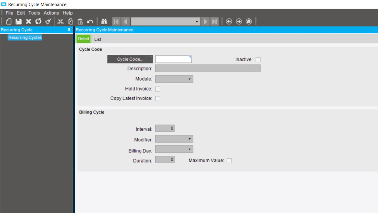Setting Up Recurring Cycles for Invoices - Epicor ERP Knowledge On Demand