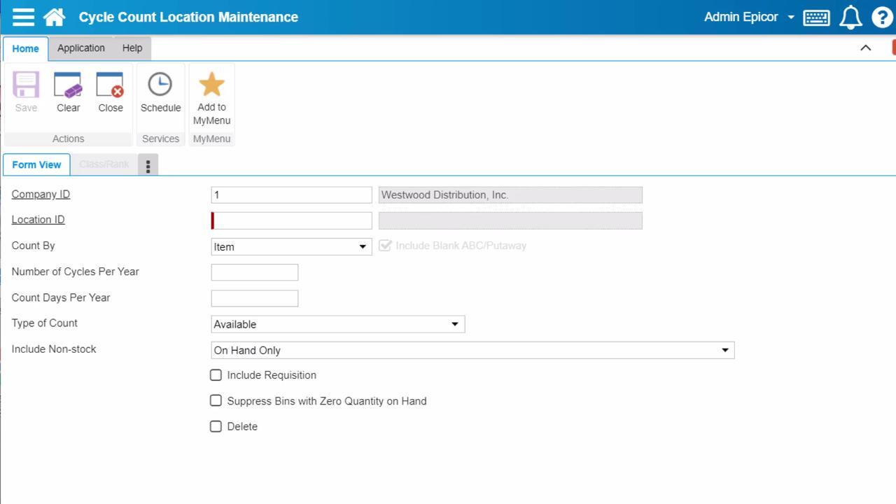 EDP2988_GOV2 Configure Cycle Count Criteria - Epicor P21 Knowledge On ...