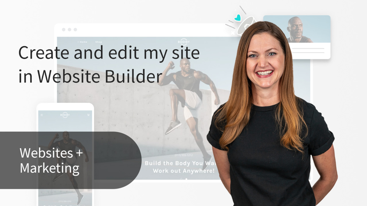 GoDaddy Help Center - How-To Video - Create and edit my site in Website ...