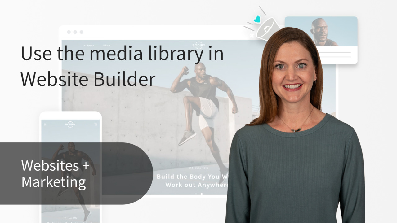 GoDaddy Help Center - How-To Video - Use the media library in Website ...