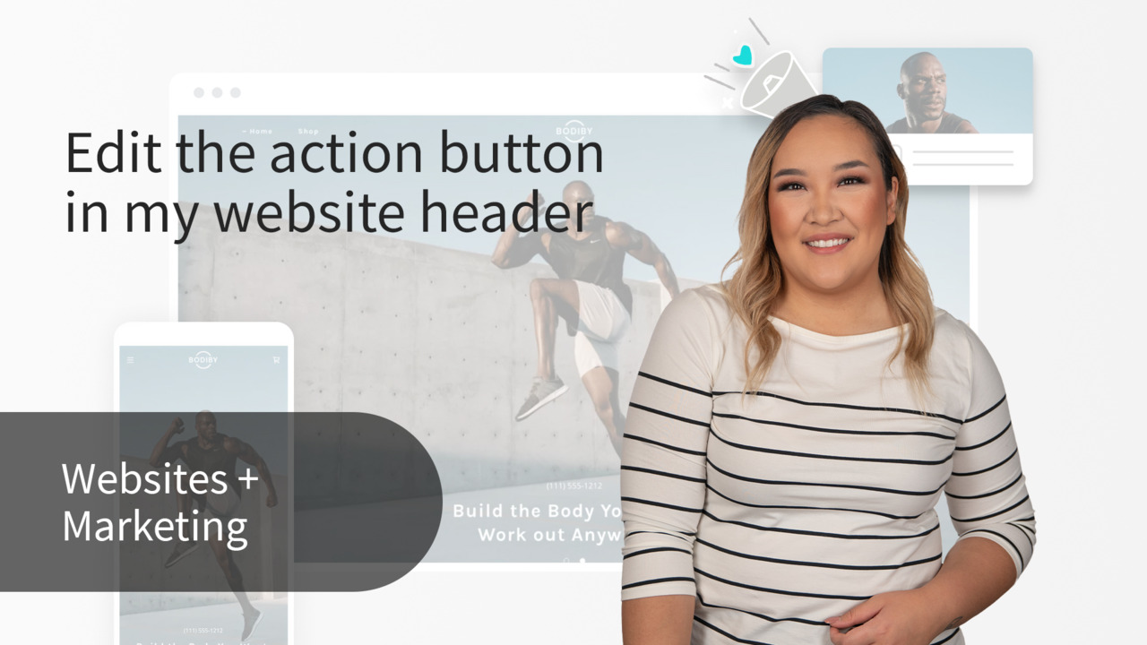 GoDaddy Help Center - How-To Video - Edit the action button in my website header