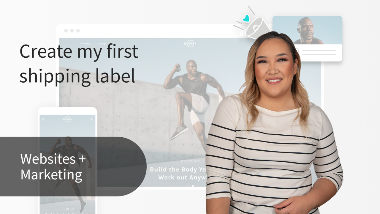 GoDaddy Help Center - How-To Video - Create my first shipping label