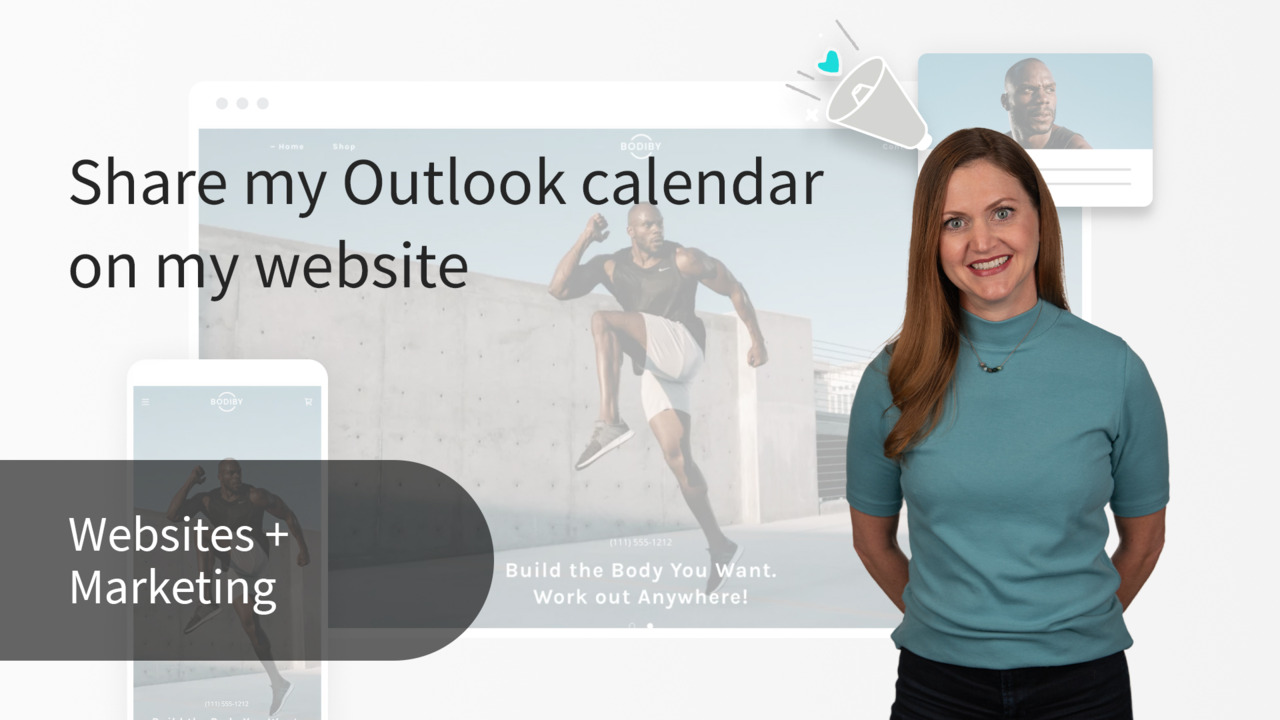 GoDaddy Help Center - How-To Video - Share my Outlook calendar on my ...