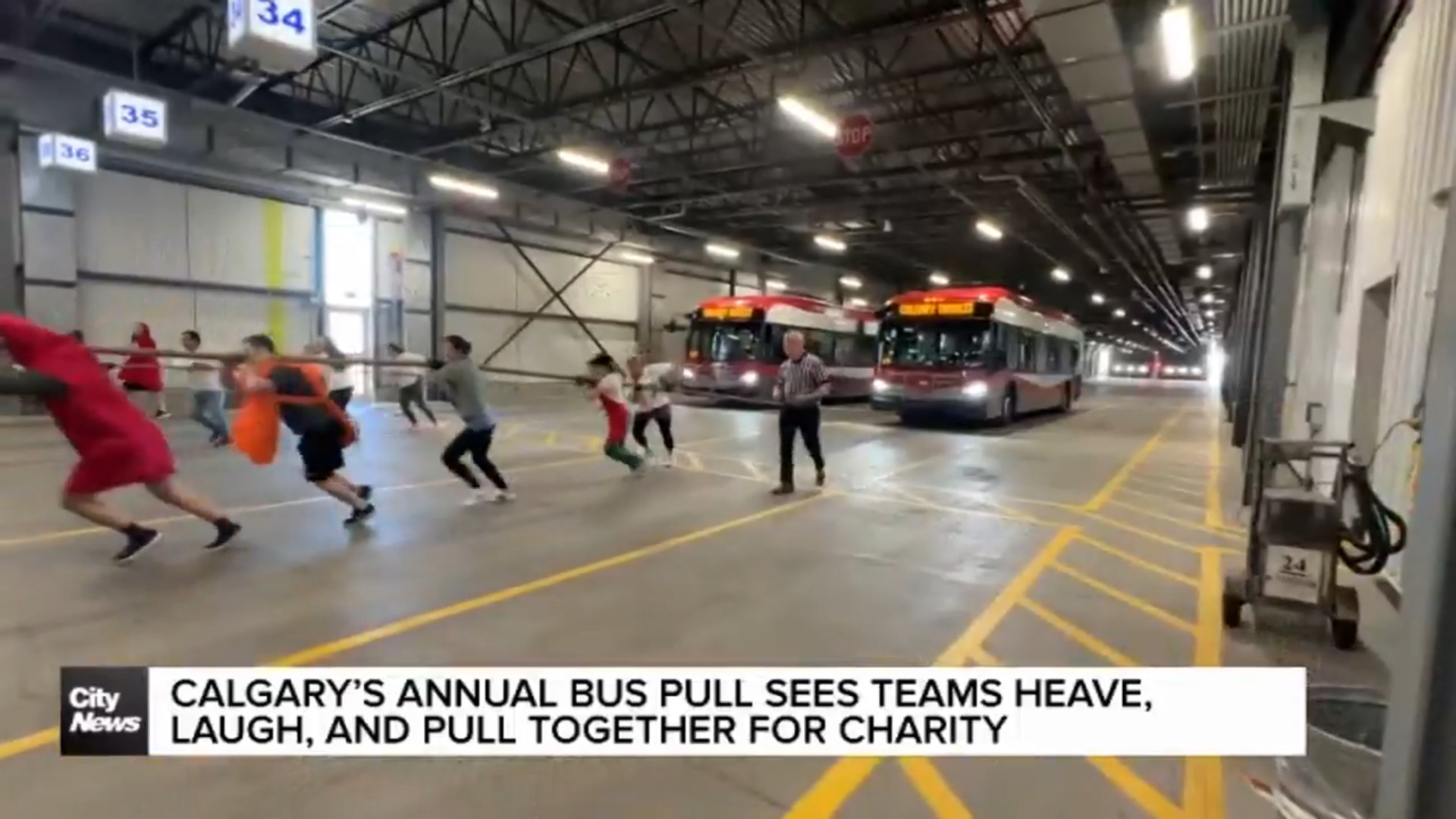 Calgary’s Annual Bus Pull sees teams heave, laugh, and pull together ...