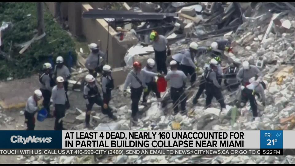Nearly 160 unaccounted for after building collapse in Miami | CityNews ...