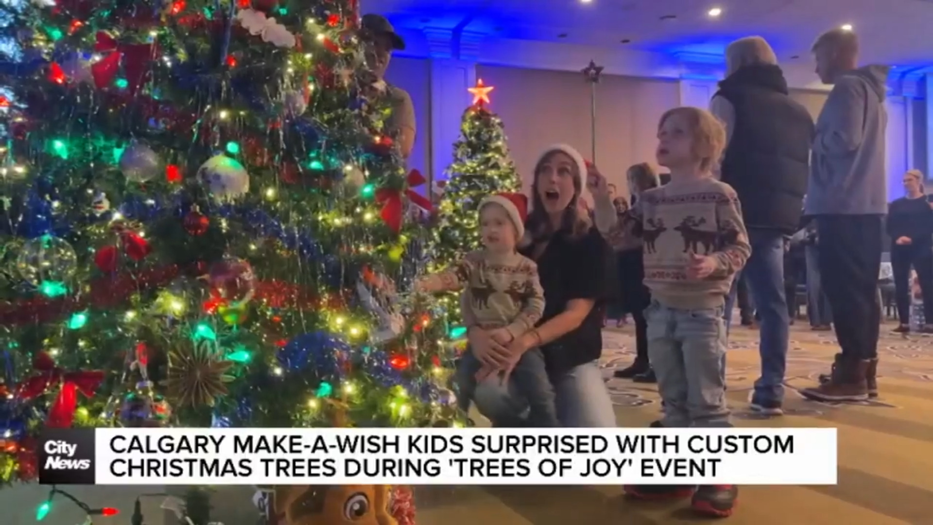 Calgary Make-A-Wish kids surprised with custom Christmas trees during ...