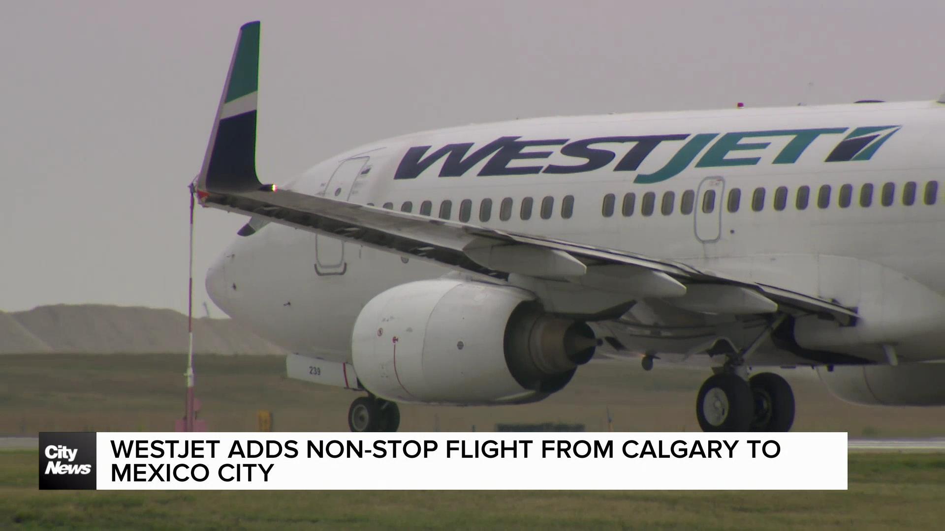 WestJet adds non-stop flight from Calgary to Mexico City