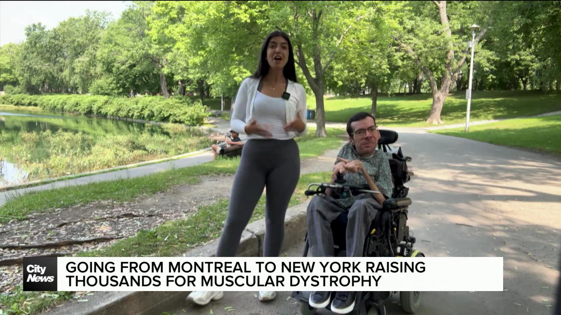 Rolling from Montreal to New York, fundraising for muscular dystrophy
