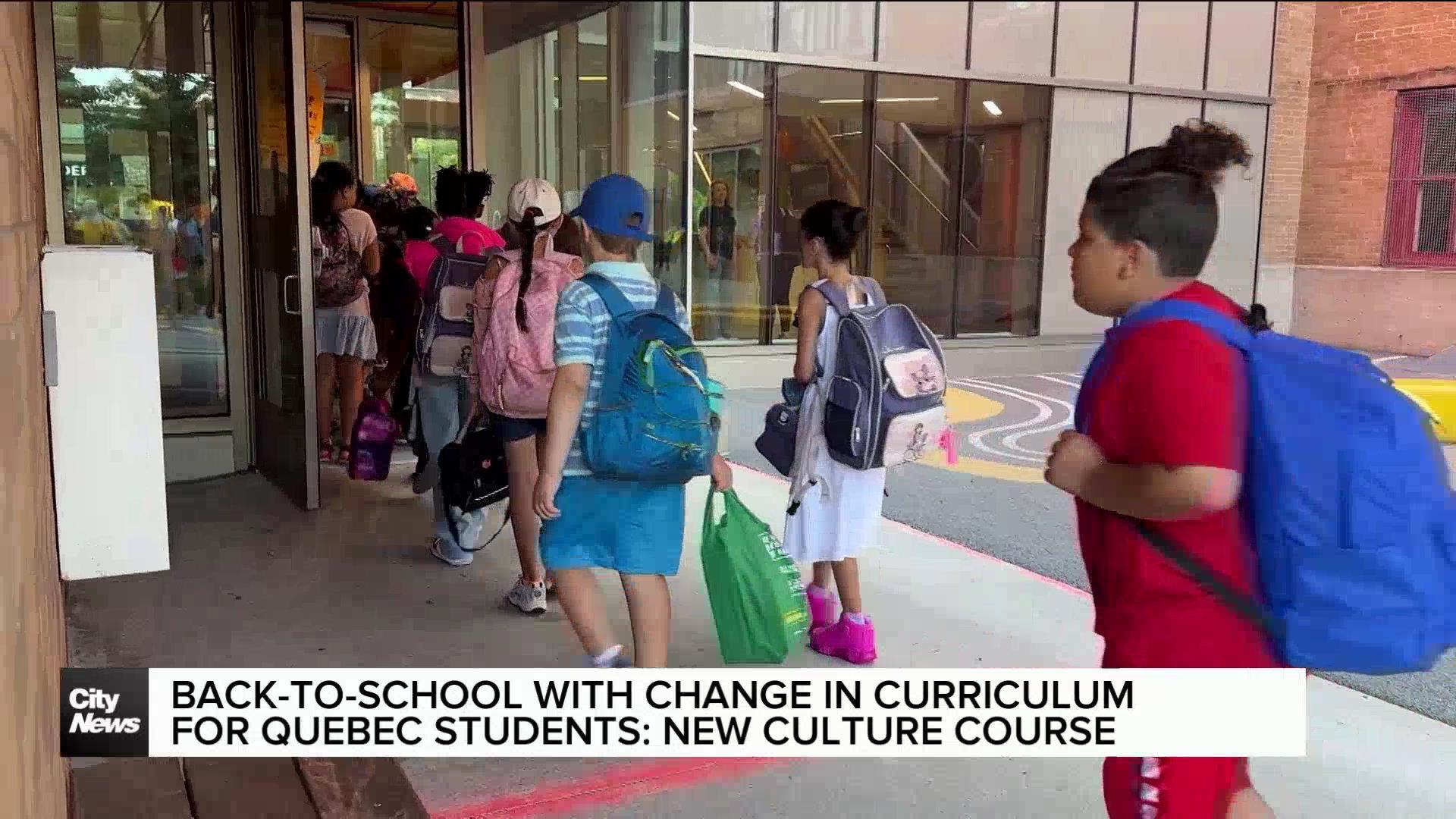 Back-to-school with change in curriculum for Quebec students