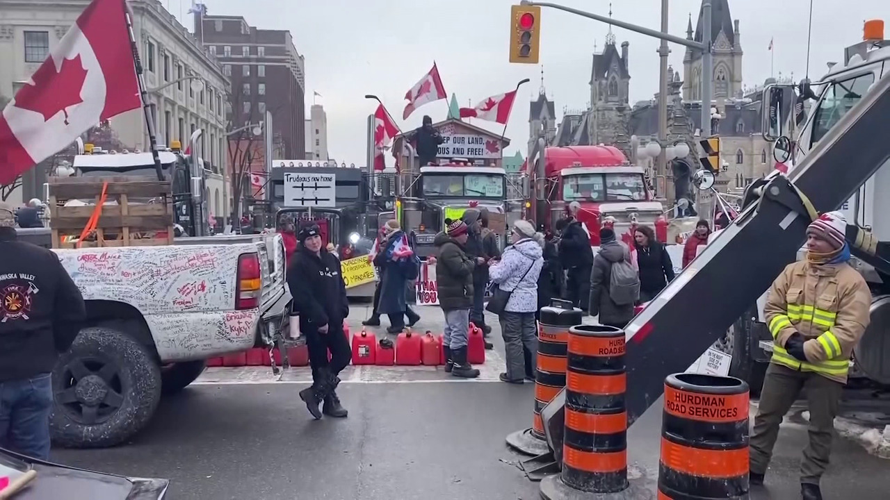 No sign truck convoy planning to leave