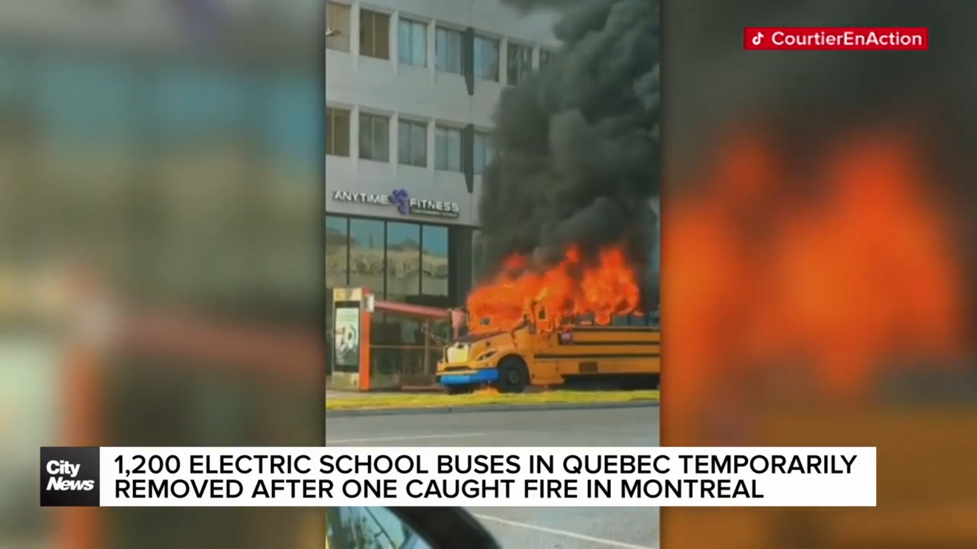 School Bus Fire Edmonton