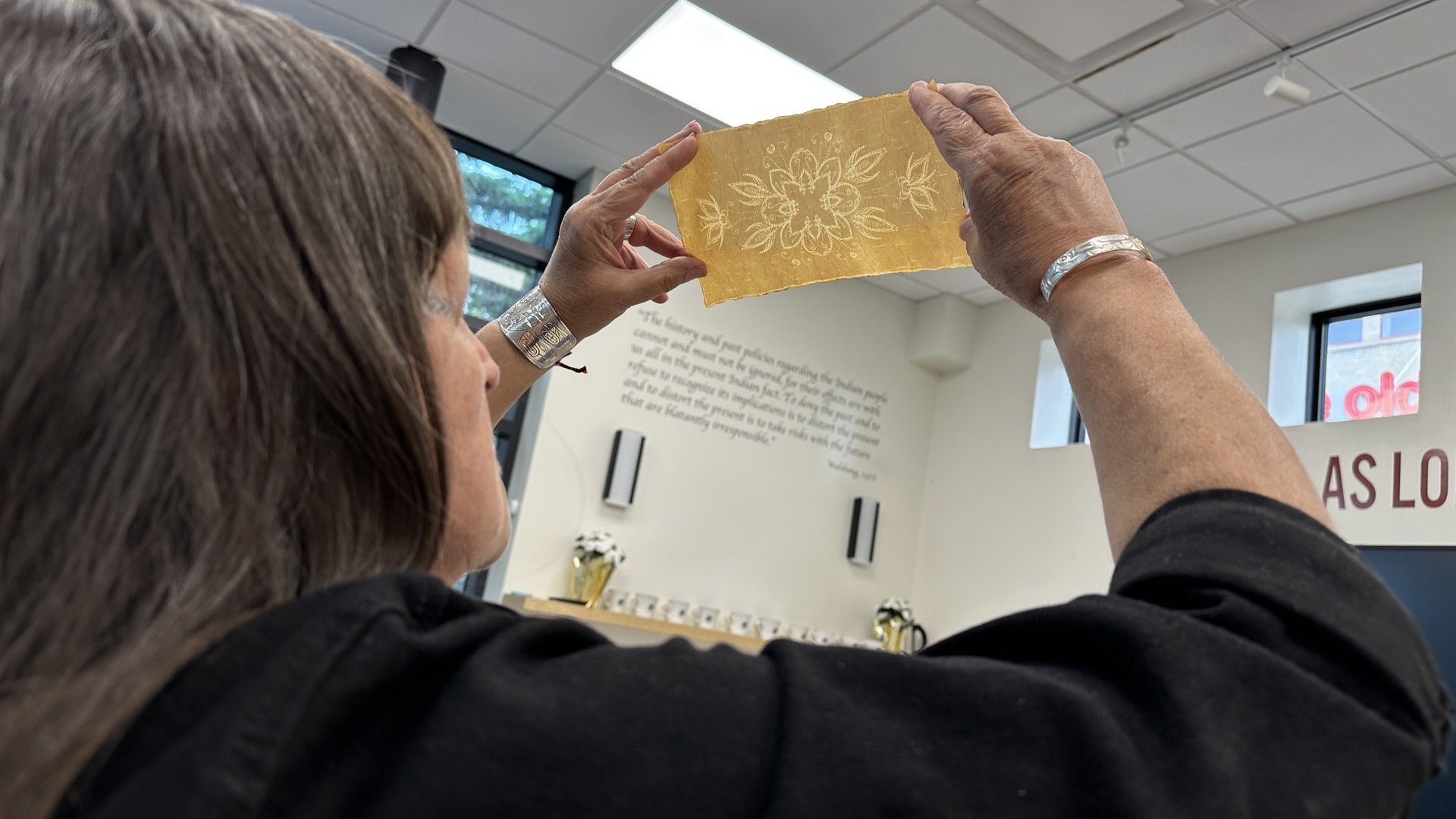 A birch bark biting artist shares traditional art to teach future ...