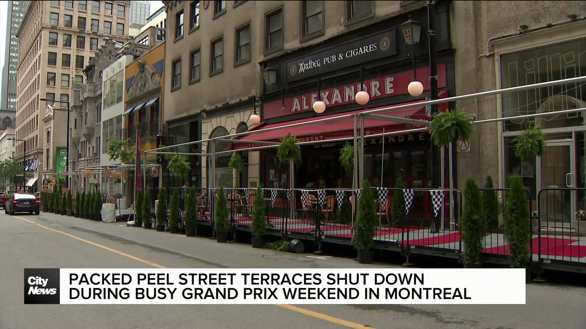 Montreal restaurant forced to close terrace during Grand Prix weekend